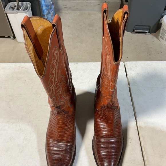 Justin Boots | Other | Vintagejustin 456 Lizard Leather Bootssize 6 12 ...